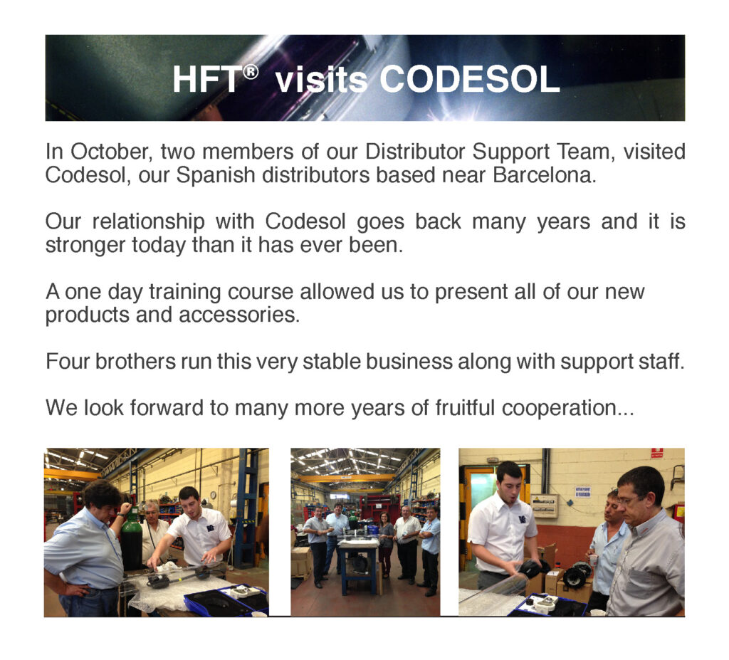 HFT® visits Codesol - Huntingdon Fusion Techniques HFT®